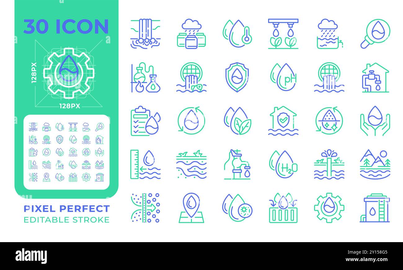 Supply management line icons Cut Out Stock Images & Pictures - Alamy