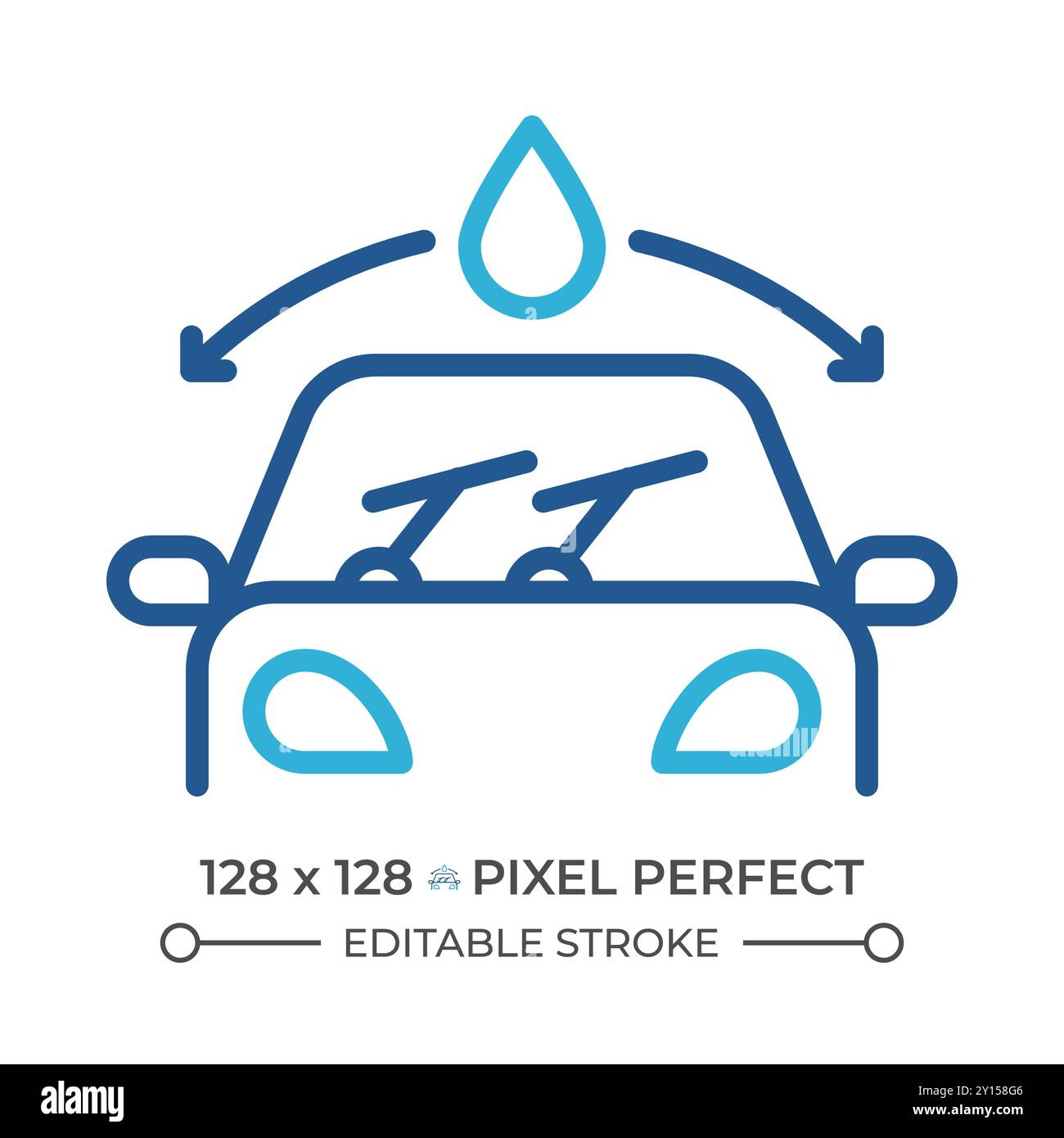 Windscreen wipers on car Stock Vector Images - Alamy