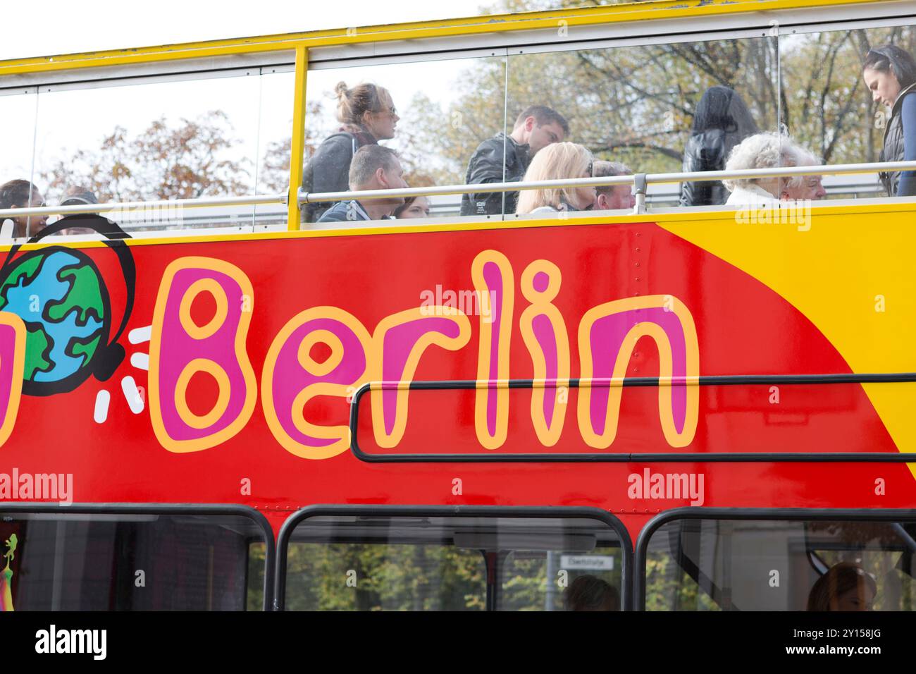 Germany, Berlin, Berlin open top tourist bus Stock Photo - Alamy