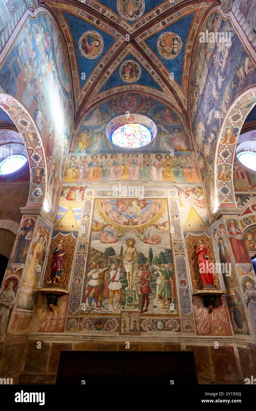 Martyrdom of St. Sebastian, Martirio di San Sebastiano, fresco by ...