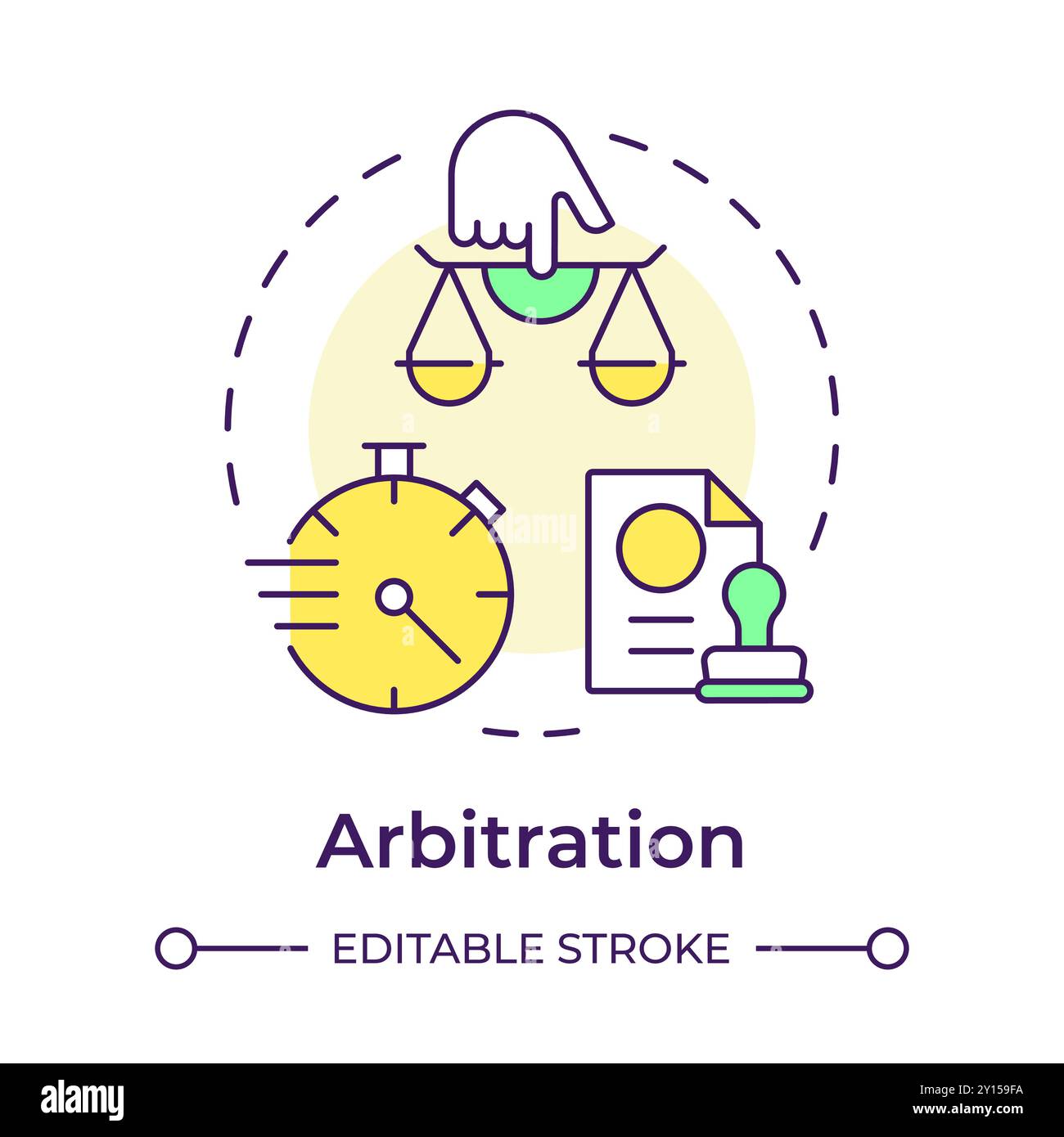 Arbitration multi color concept icon Stock Vector Image & Art - Alamy
