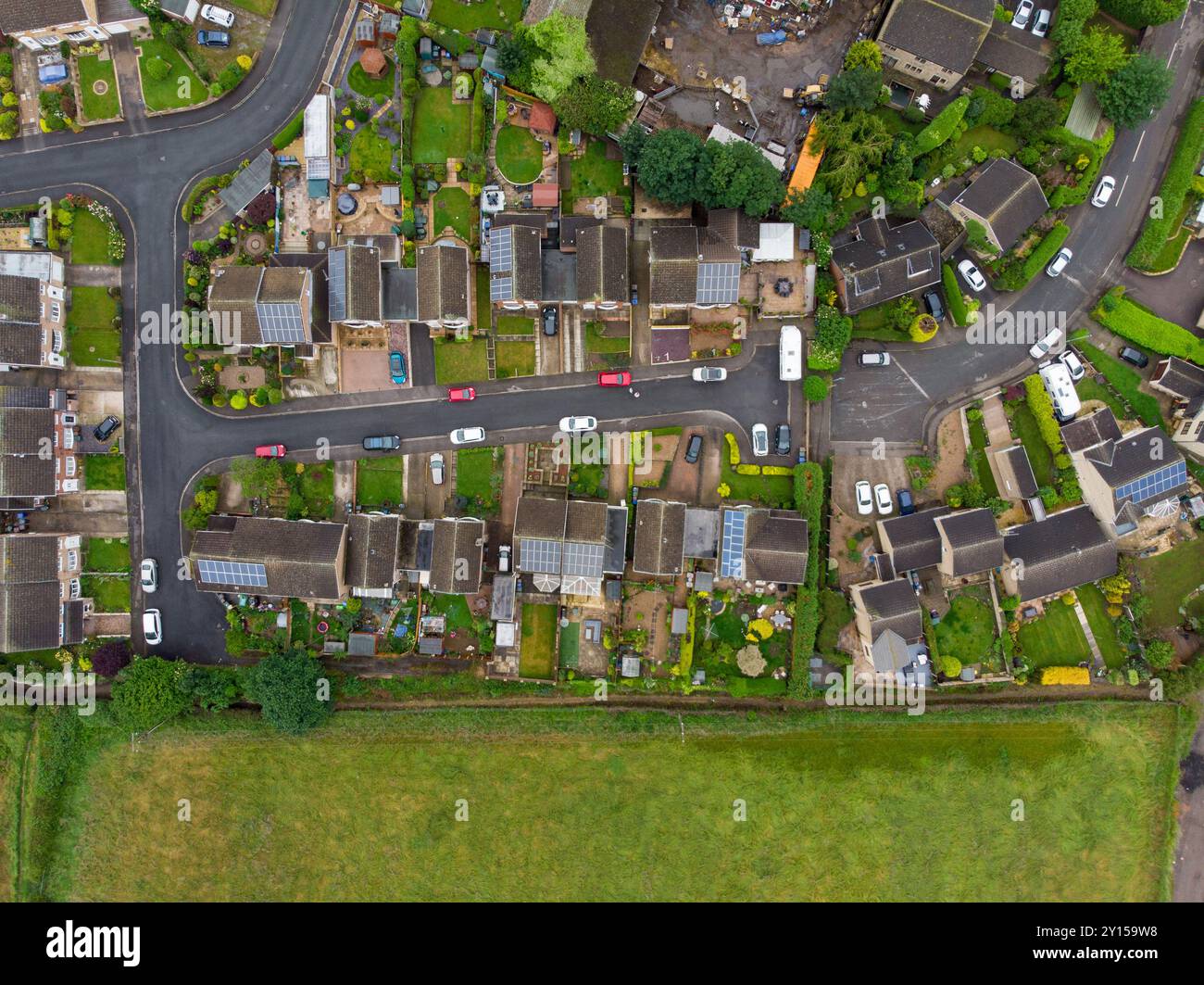 Showing the building and streetscape in the neighborhood hi-res stock ...
