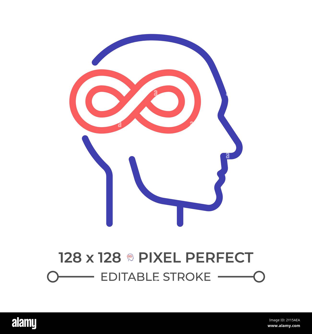 Autism awareness two color line icon Stock Vector Image & Art - Alamy