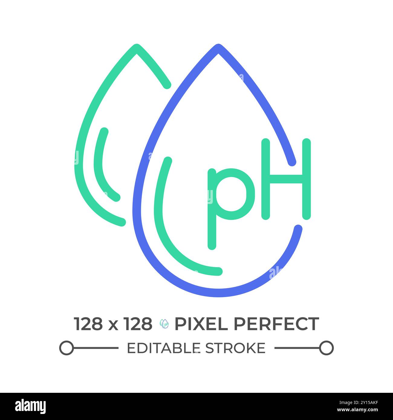 PH level two color line icon Stock Vector Image & Art - Alamy