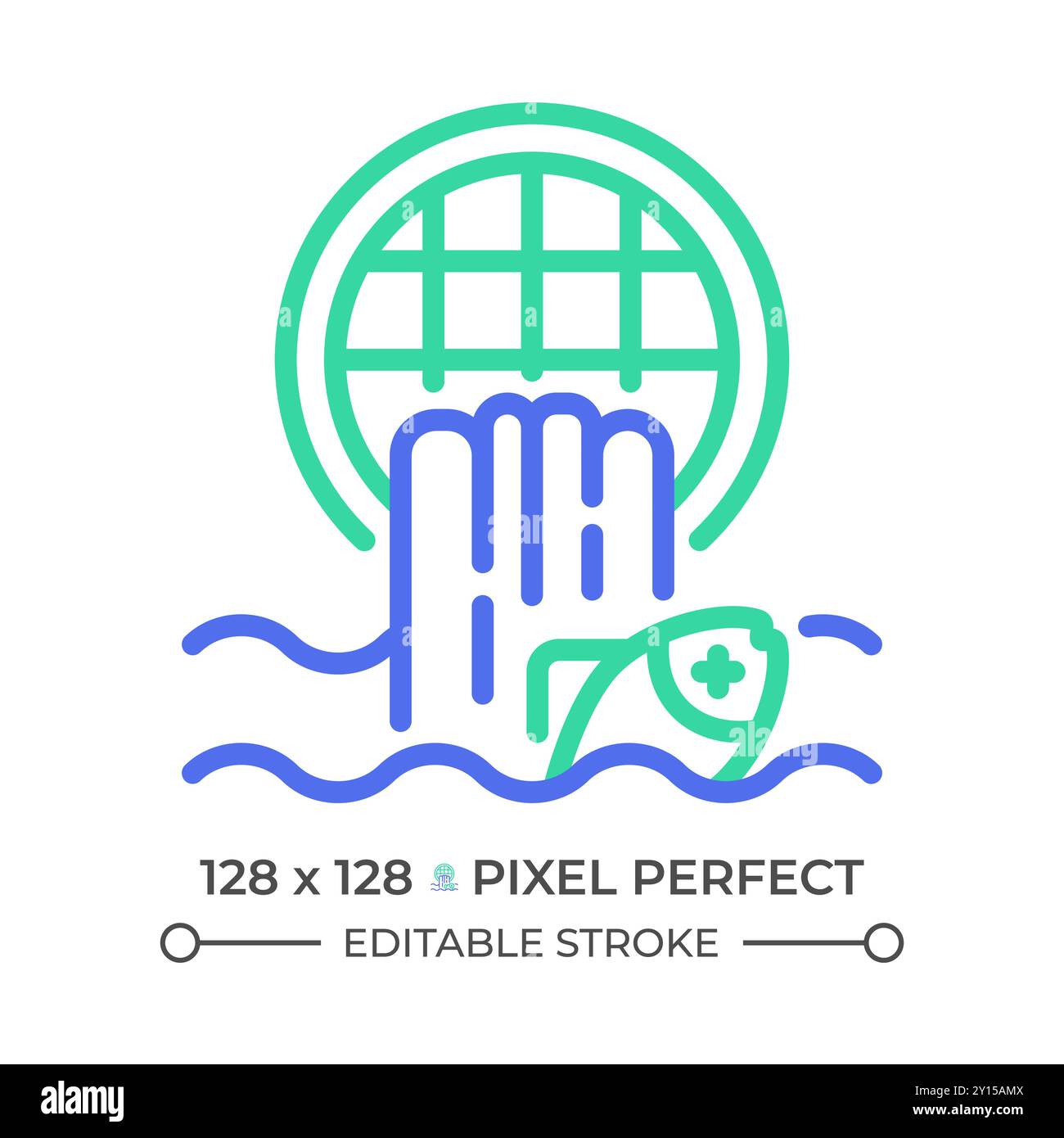 Water pollution two color line icon Stock Vector Image & Art - Alamy