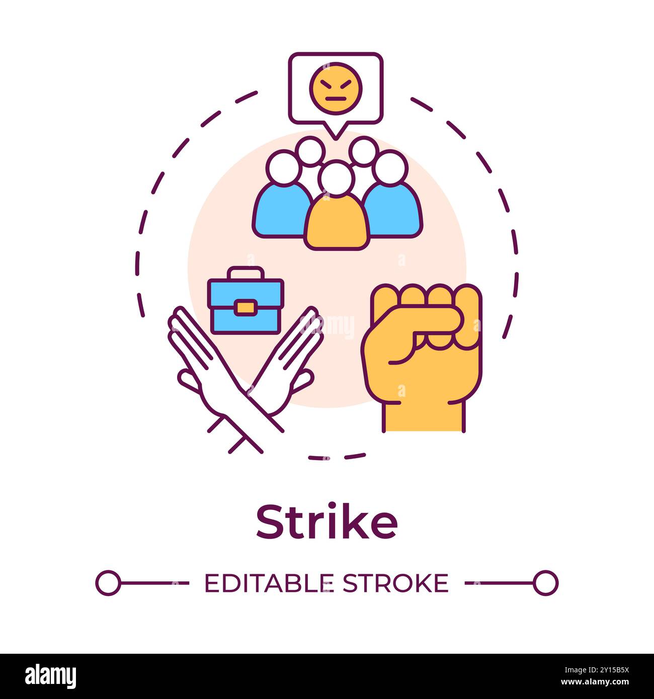 Strike multi color concept icon Stock Vector Image & Art - Alamy