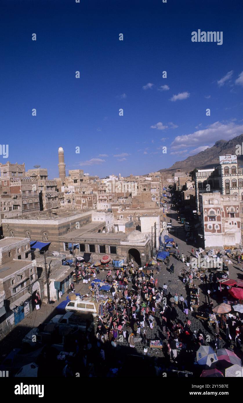 Yemen, Market at the Bab al-Yemen, San'a one of the gates to the ...