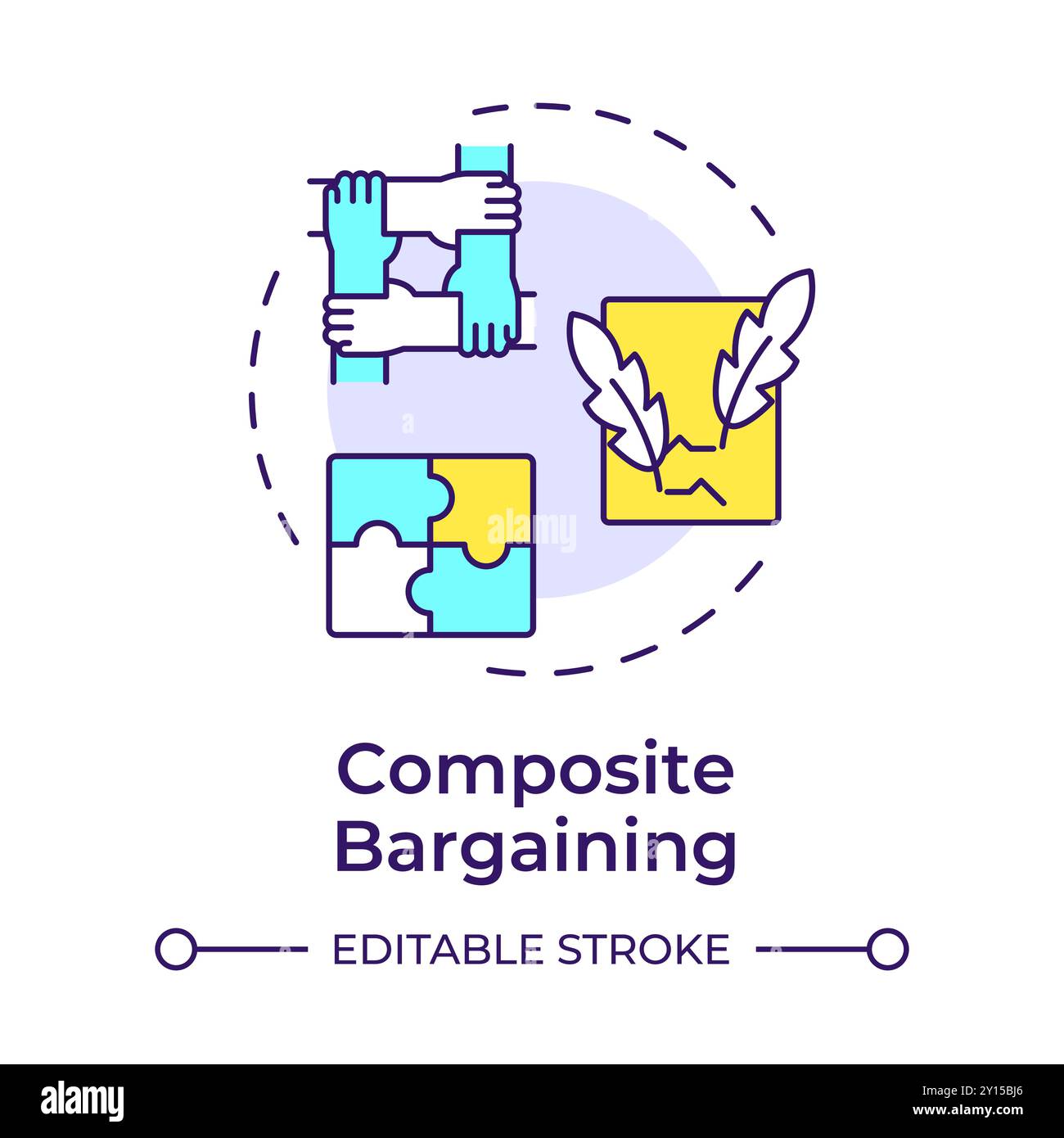 Composite bargaining multi color concept icon Stock Vector Image & Art ...