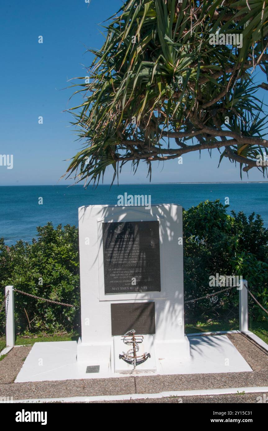 Memorial at Caloundra in remembrance of the WWII Centaur Hospital Ship ...