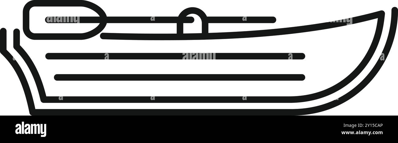 Traditional wooden punt Stock Vector Images - Alamy