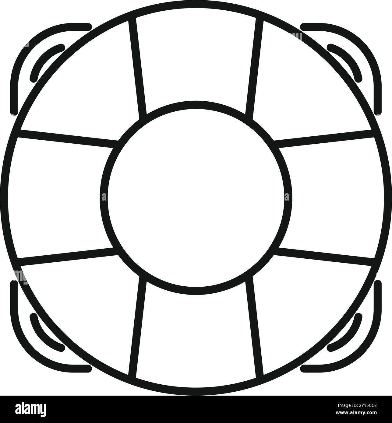 Lifebuoy equipment floating on water, a tool for rescuing people ...