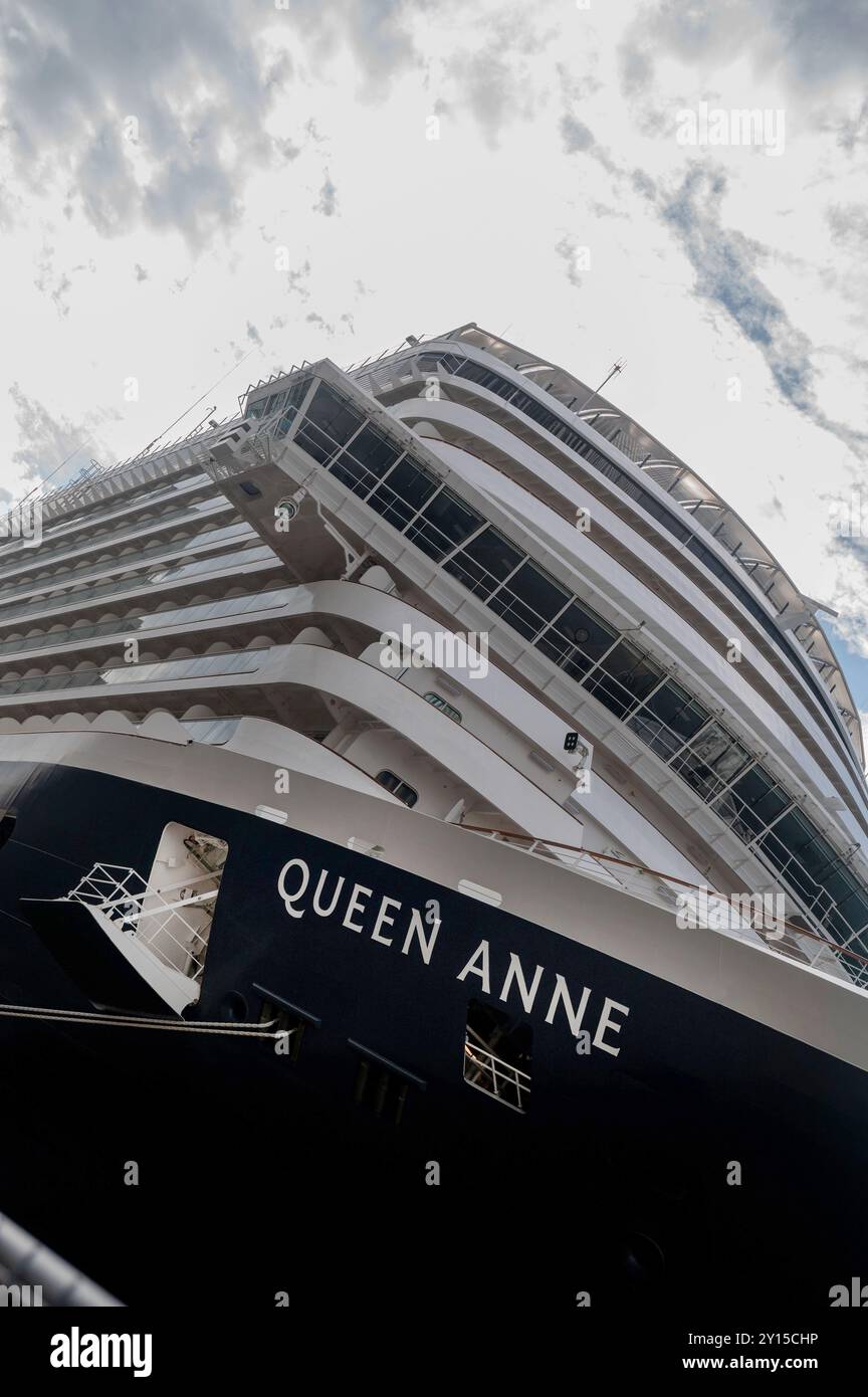 Cunard's newest cruise ship, the Queen Anne, launched in 2024 Stock ...