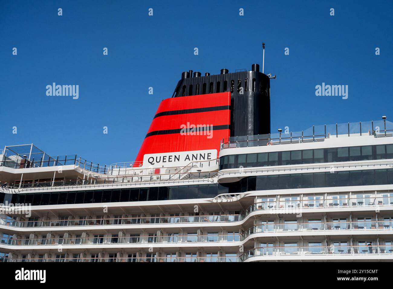 Cunard's newest cruise ship, the Queen Anne, launched in 2024 Stock ...