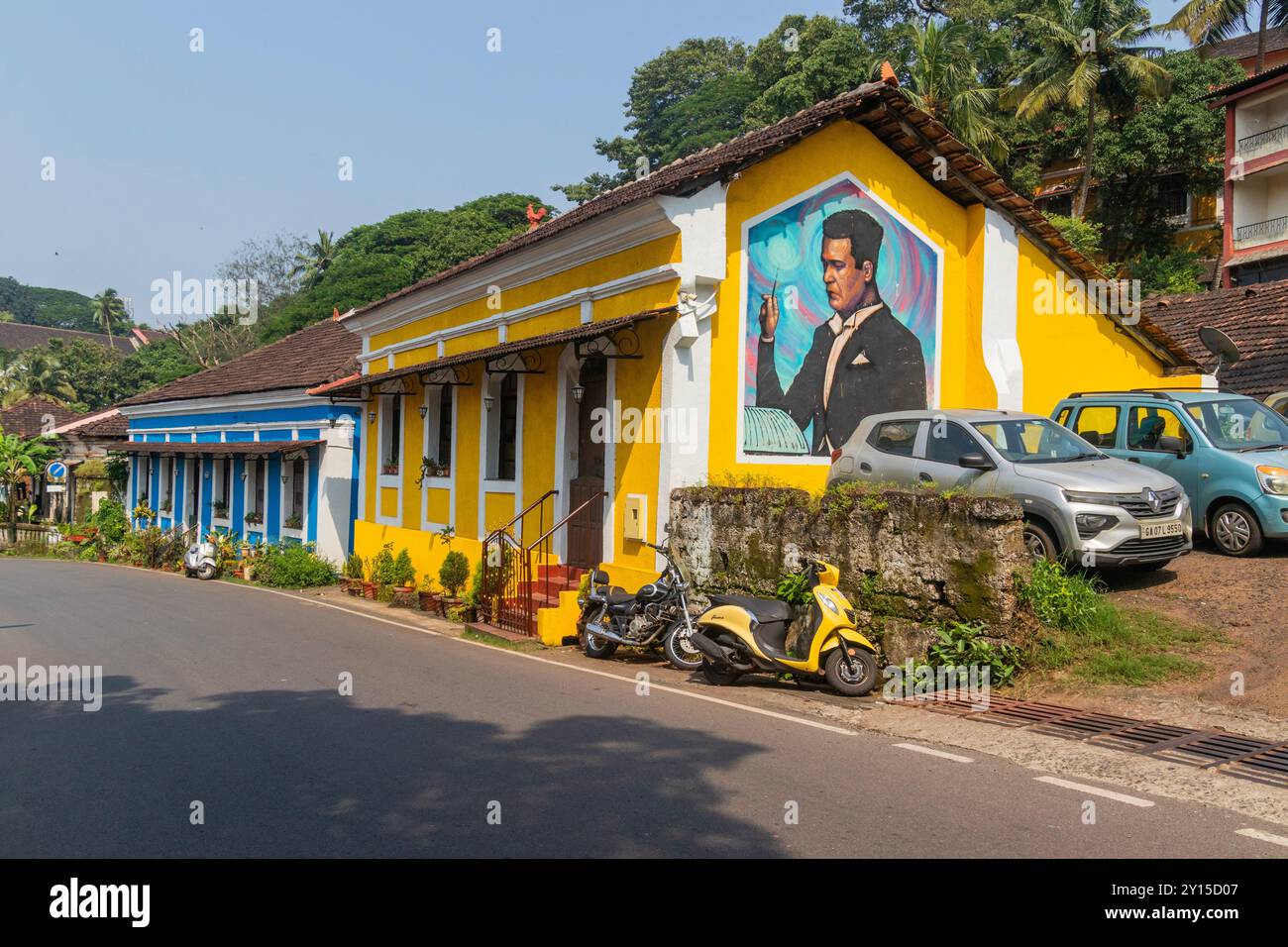 Fontainhas colony in Goa Stock Photo - Alamy