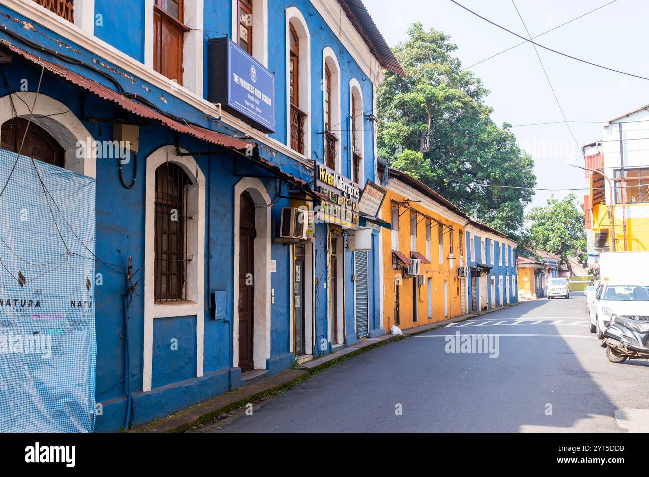 Fontainhas colony in Goa Stock Photo - Alamy