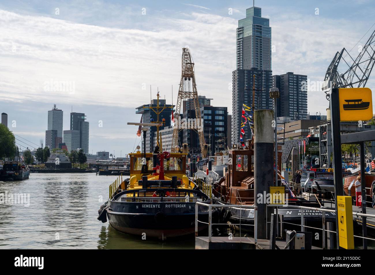 Rotterdam Maritime museum and Leuvehaven, historic ships, boats and ...