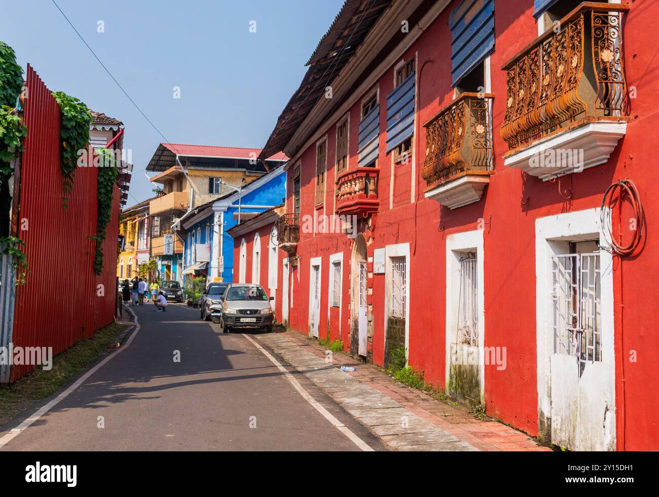 Fontainhas colony in Goa Stock Photo - Alamy