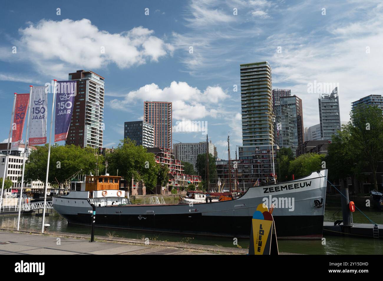 Rotterdam Maritime museum and Leuvehaven, historic ships, boats and ...