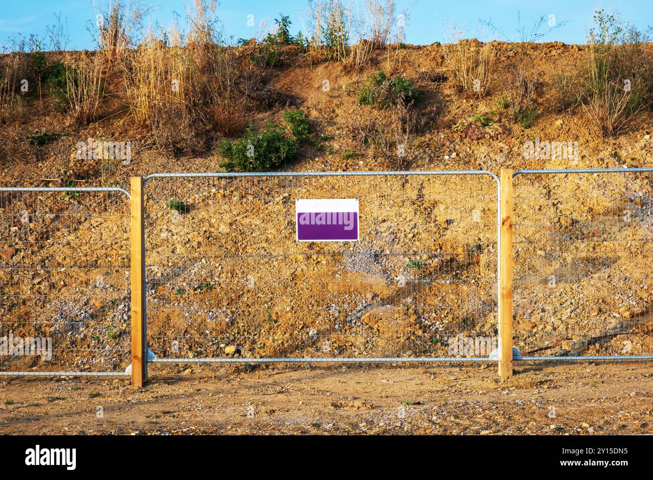 Fence around new build house development estate in england uk Stock ...