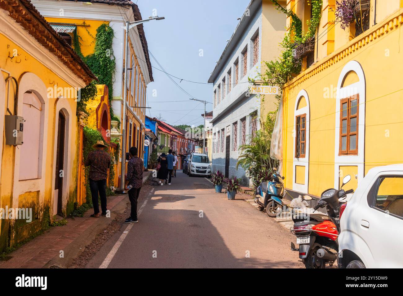 Fontainhas colony in Goa Stock Photo - Alamy