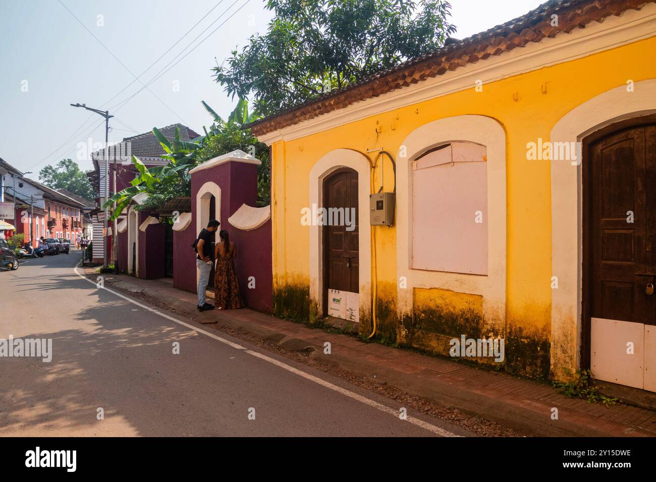 Fontainhas colony in Goa Stock Photo - Alamy