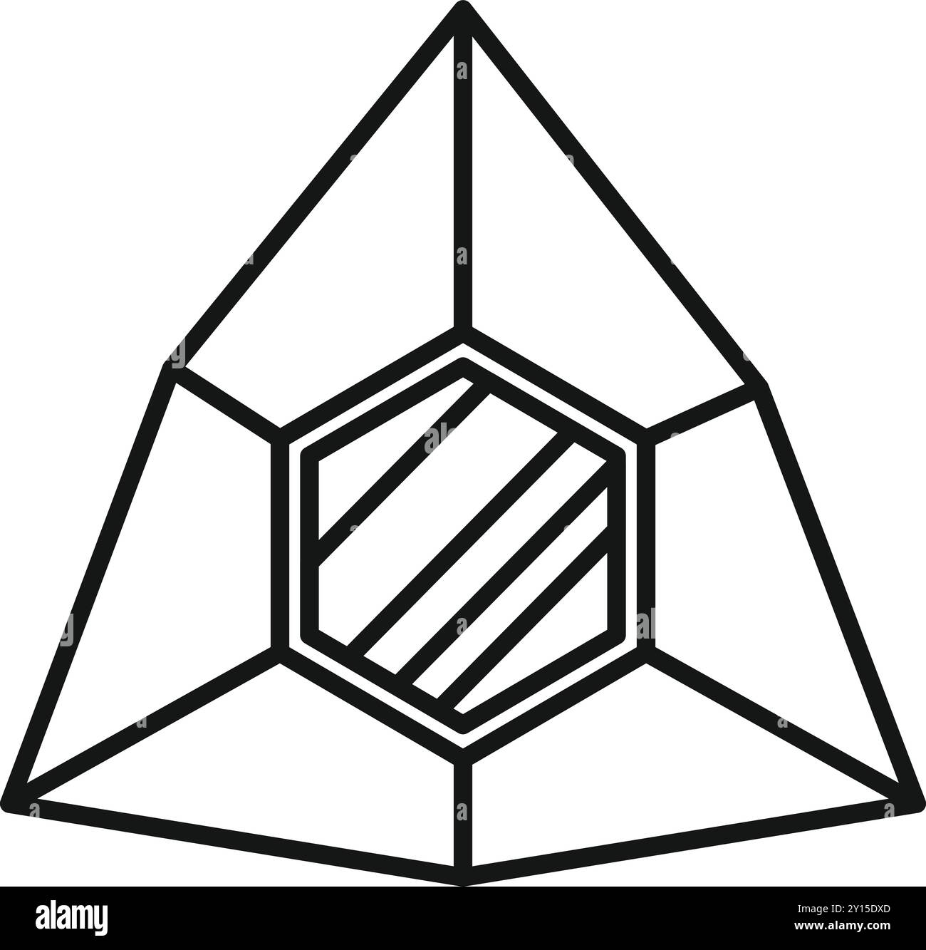This black and white line art illustration represents a multifaceted ...