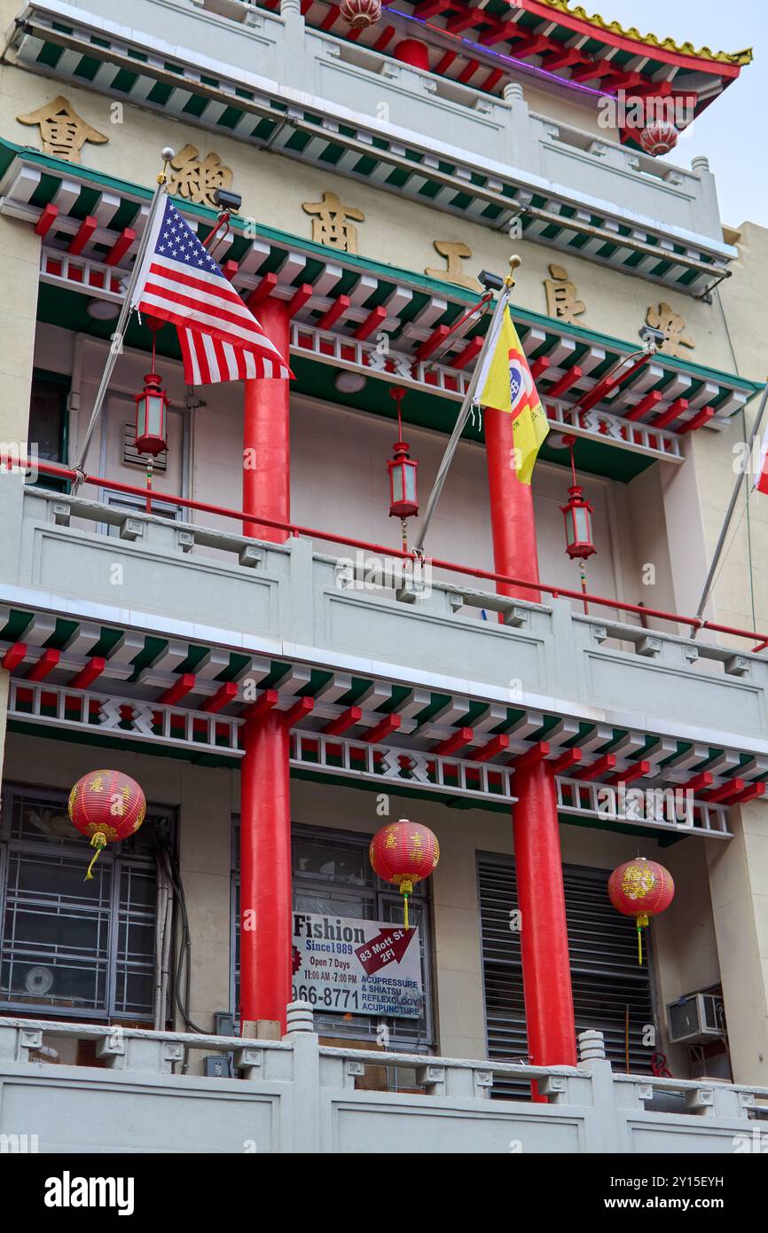 New York, United States -September 05,2024: Building in Chinatown, New ...