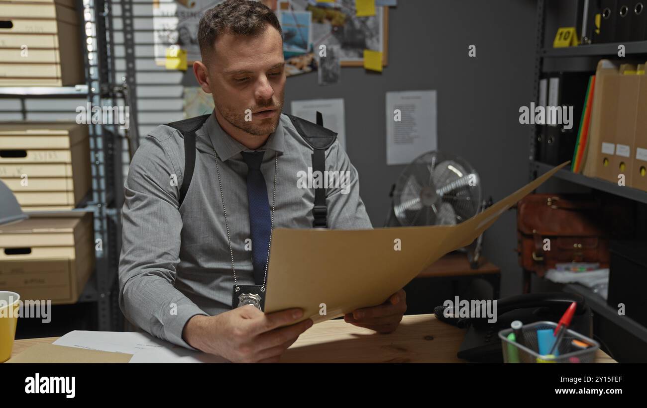Law agency detective reading criminal hi-res stock photography and ...