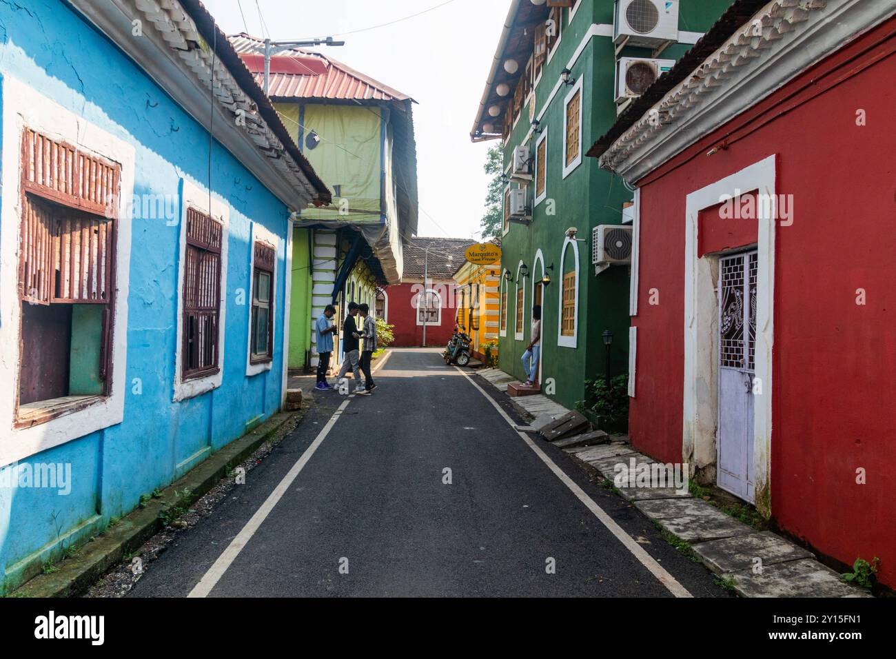 Fontainhas colony in Goa Stock Photo - Alamy