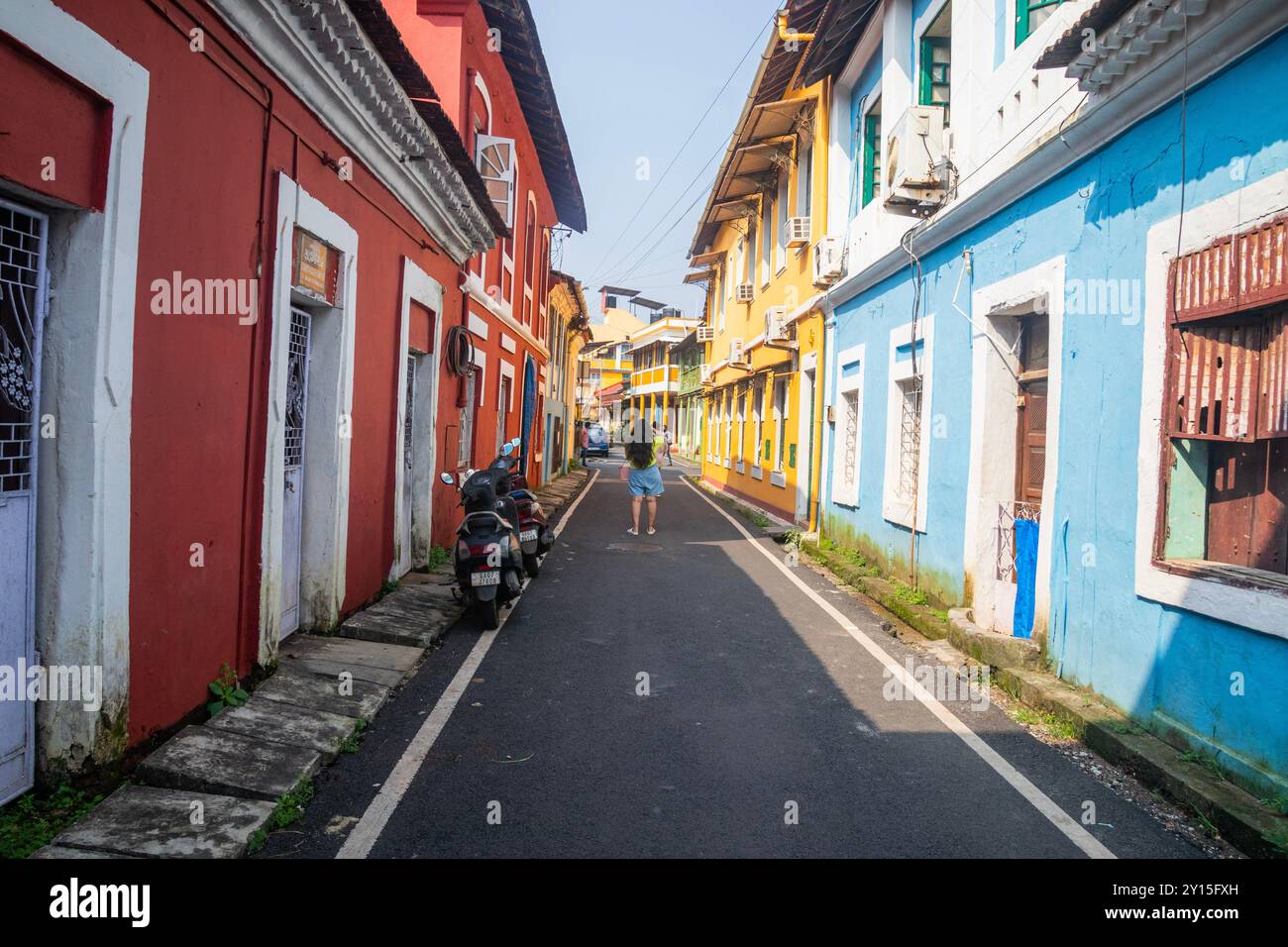 Fontainhas colony in Goa Stock Photo - Alamy