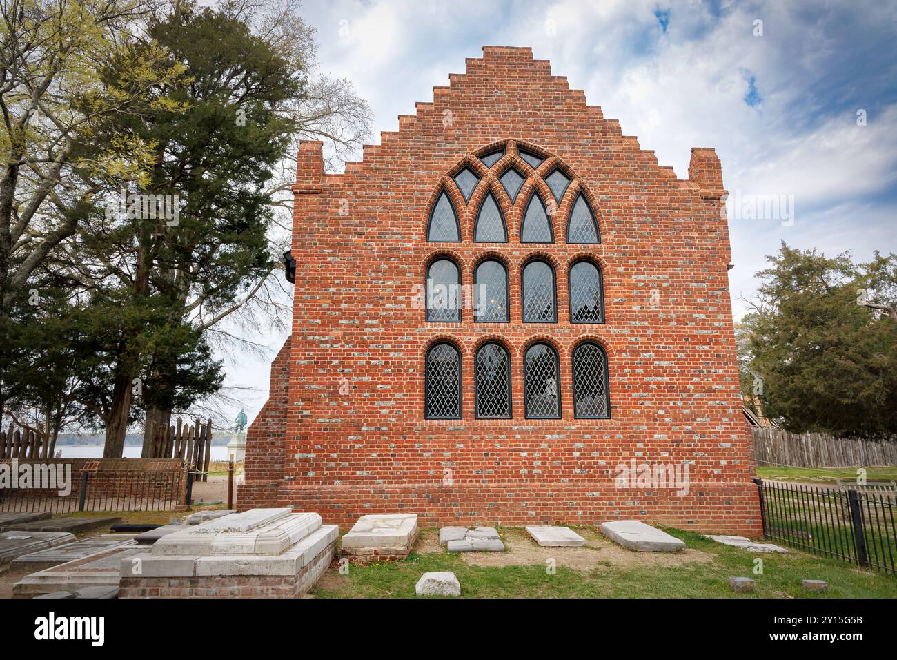The church and grave yard inside the Historic Jamestowne English ...