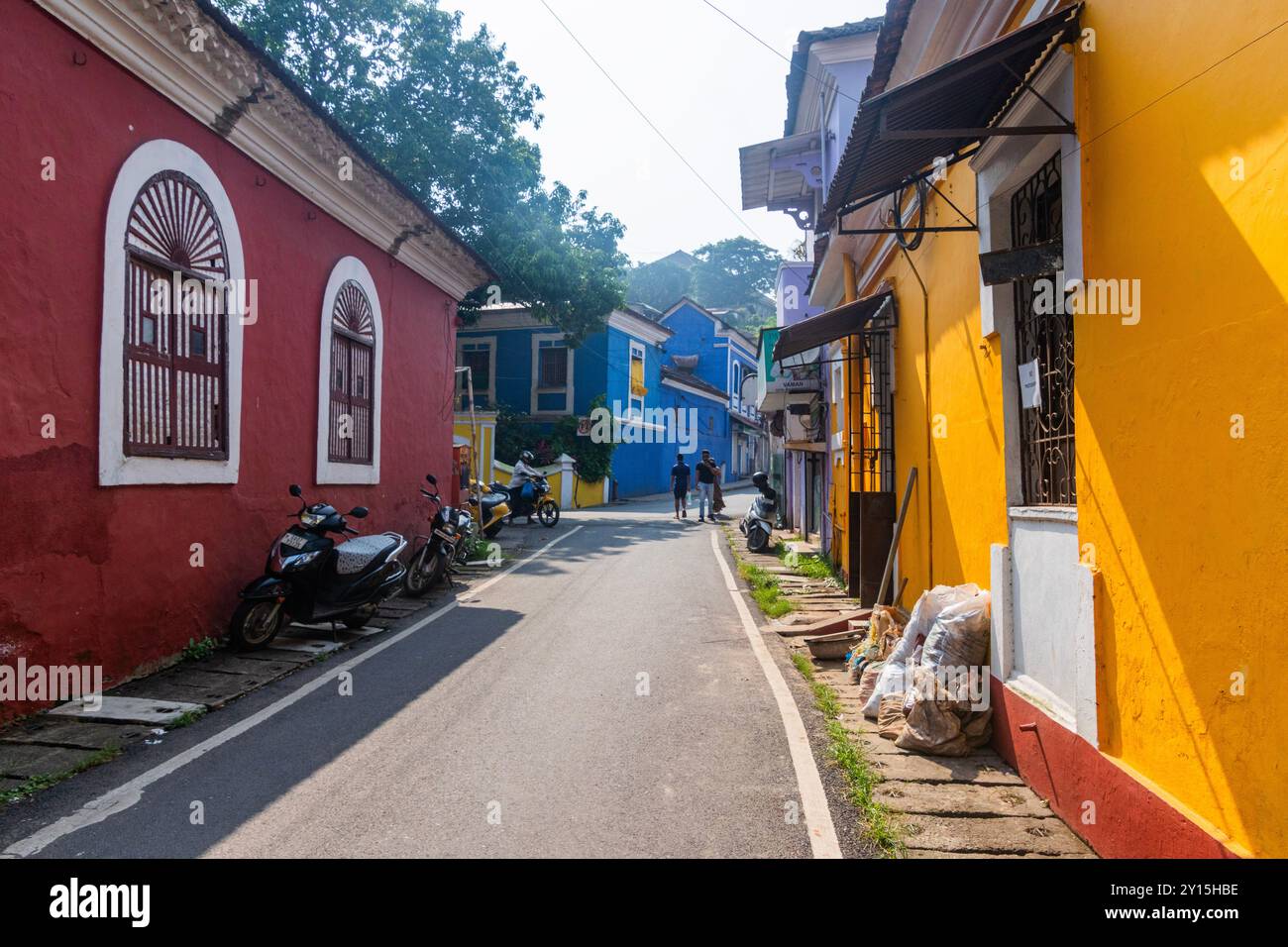 Fontainhas colony in Goa Stock Photo - Alamy
