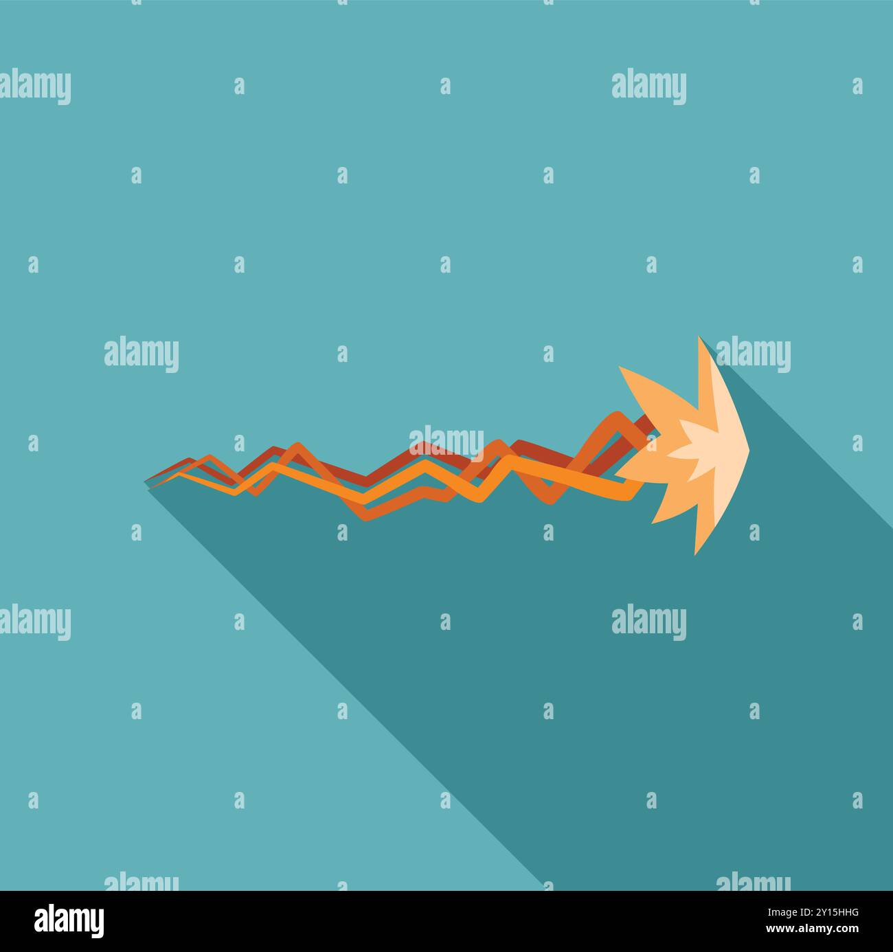 Red arrow breaking through a zigzag line, symbolizing overcoming ...