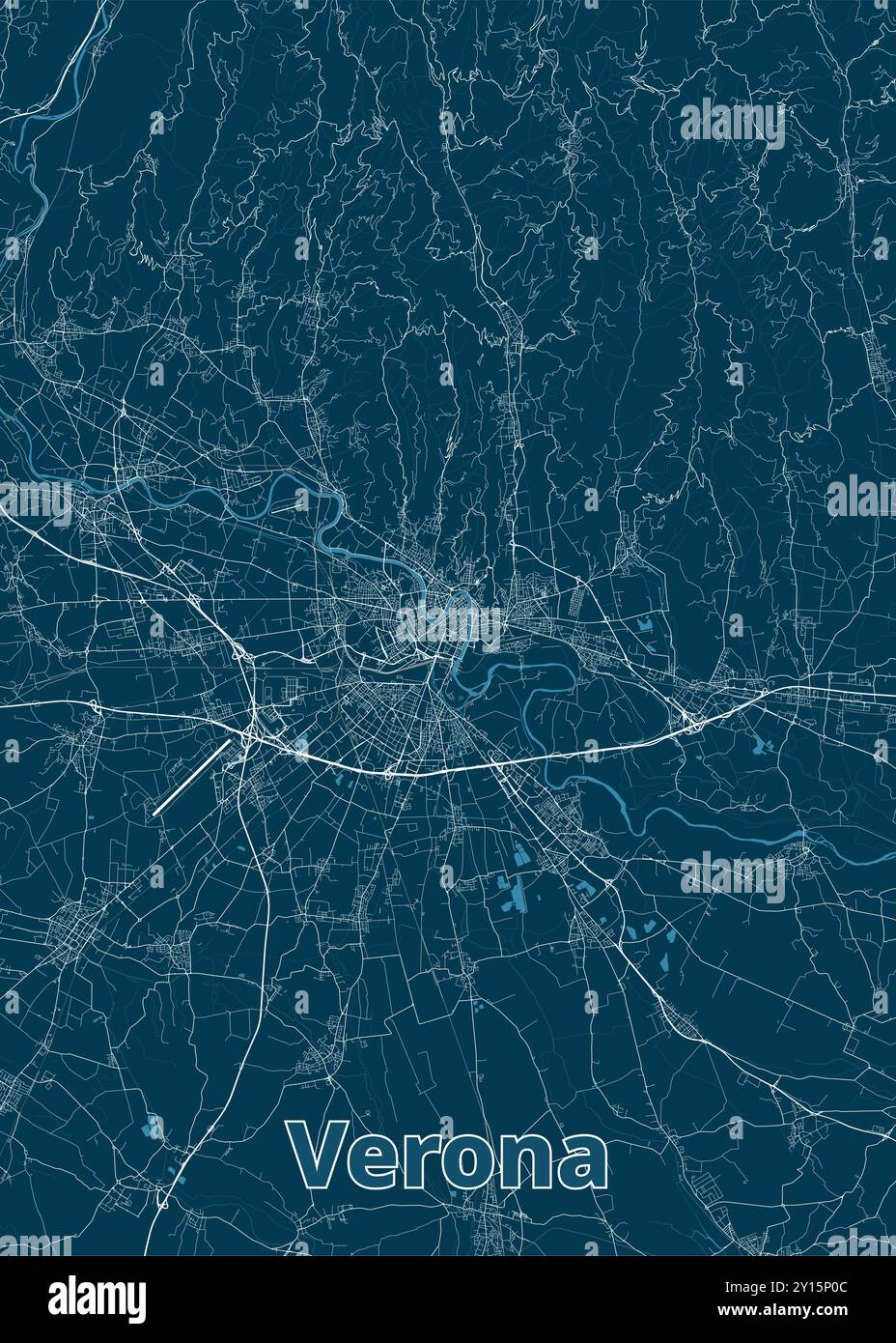 Verona map vector Stock Vector Images - Alamy