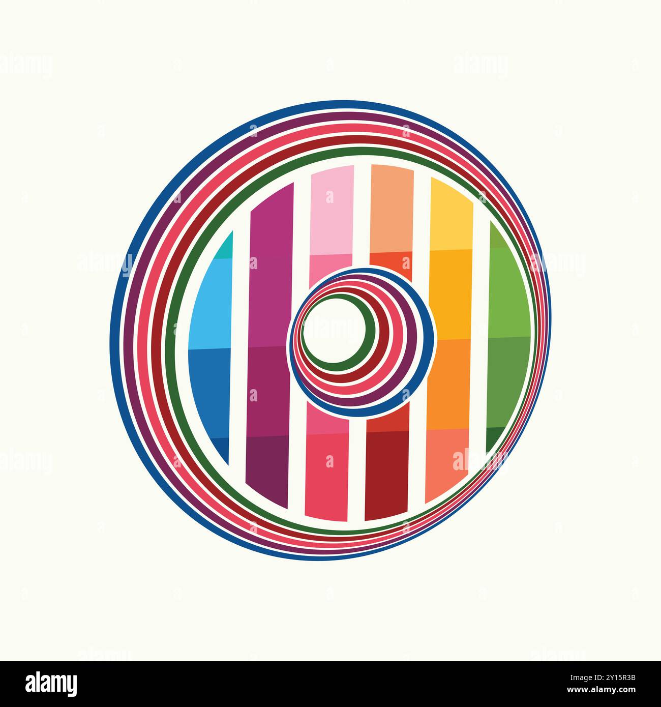 Abstract Colored Circle Line Shape Design Stock Vector Image & Art - Alamy