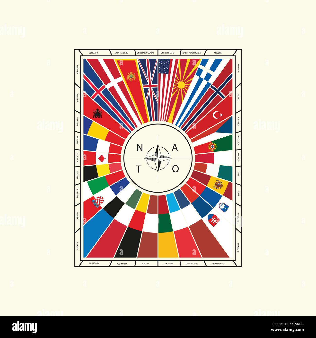 NATO COUNTRY FLAG DESIGN UNITY CONCEPT Stock Vector Image & Art - Alamy