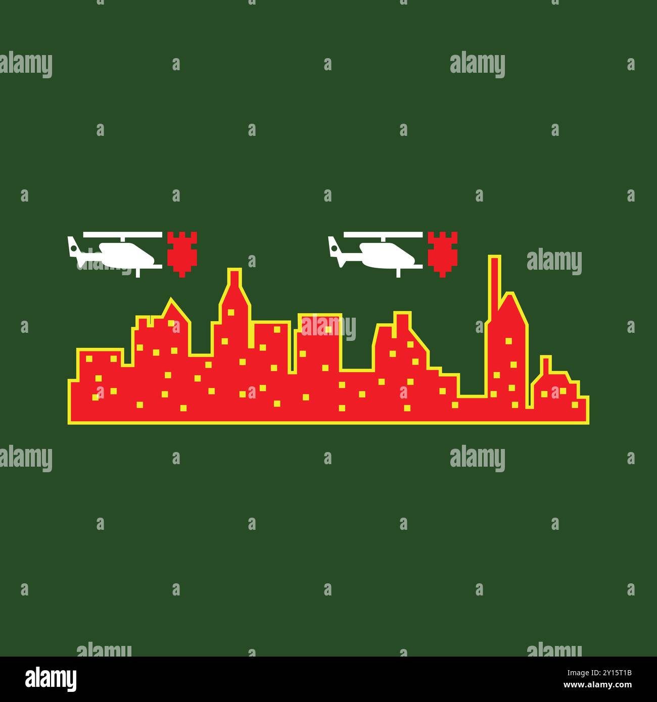 Pixel city battle game Design Background Stock Vector Image & Art - Alamy