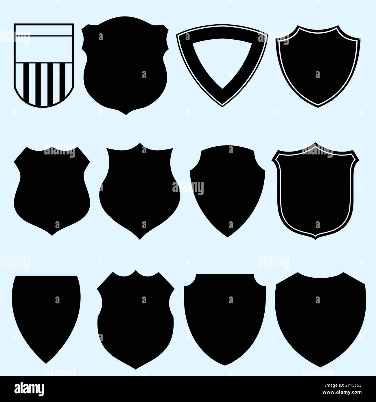 Security and Safety Protection Badge Shield Design Stock Vector Image ...