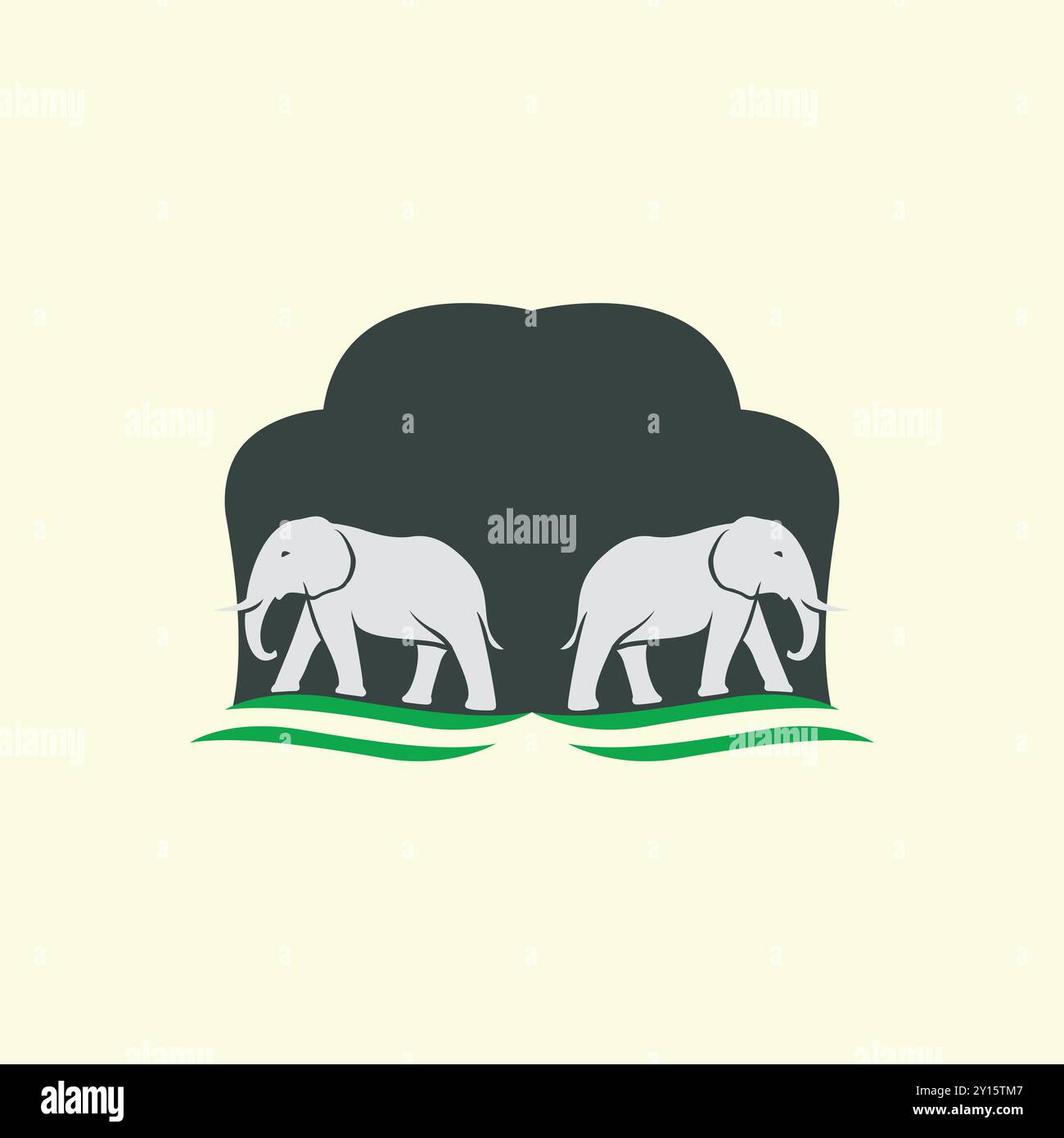 Two Elephant Logo Healthcare Nursing Two Elephants With Rainbow Design