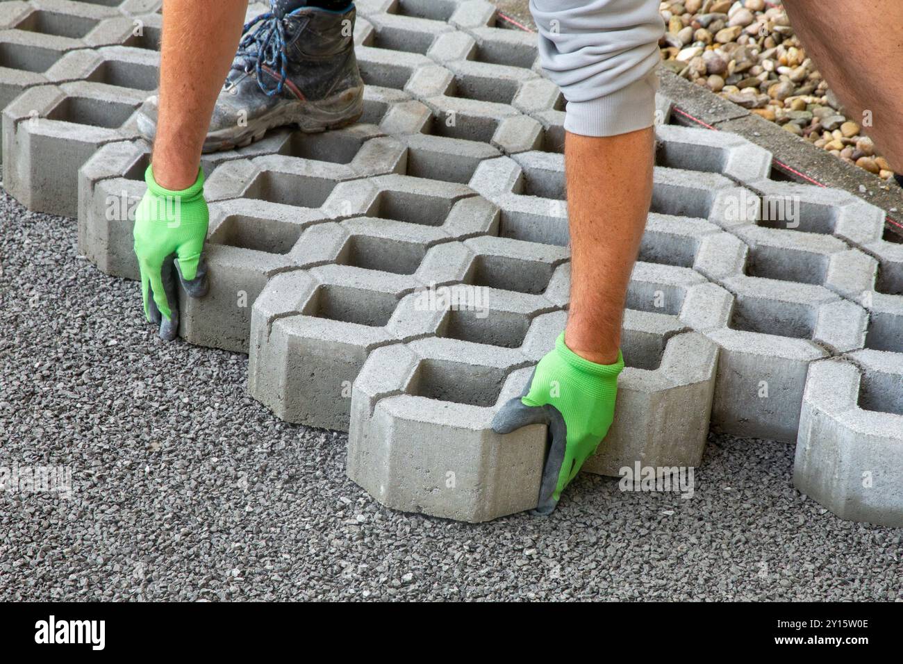 Pavers grass hi-res stock photography and images - Alamy