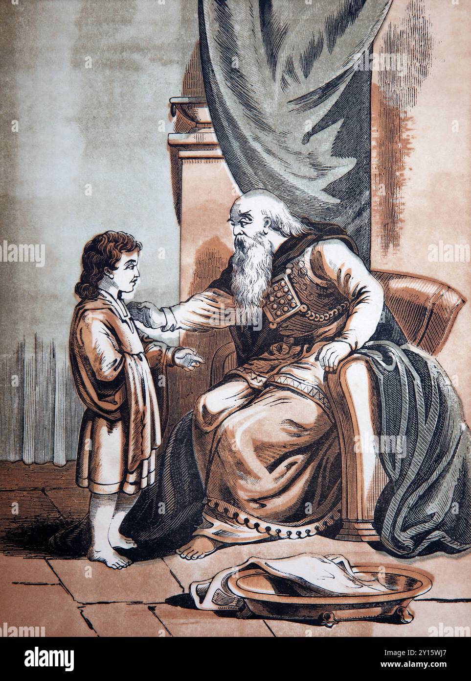Illustration of the Young Samuel with the High Priest Eli at The ...