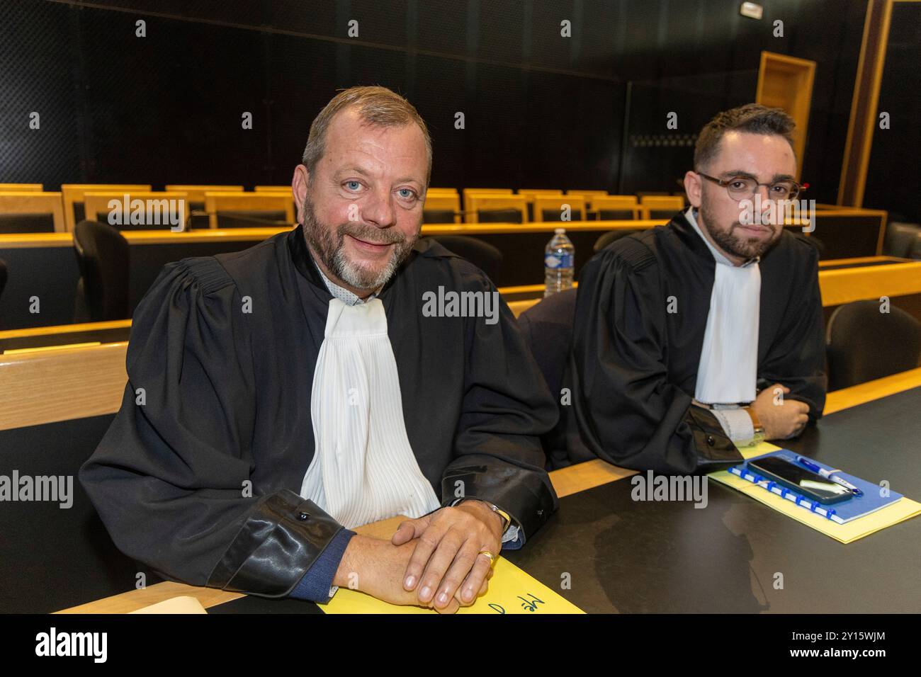 Mons, Belgium. 05th Sep, 2024. Lawyer Jean-Philippe Riviere and Lawyer ...
