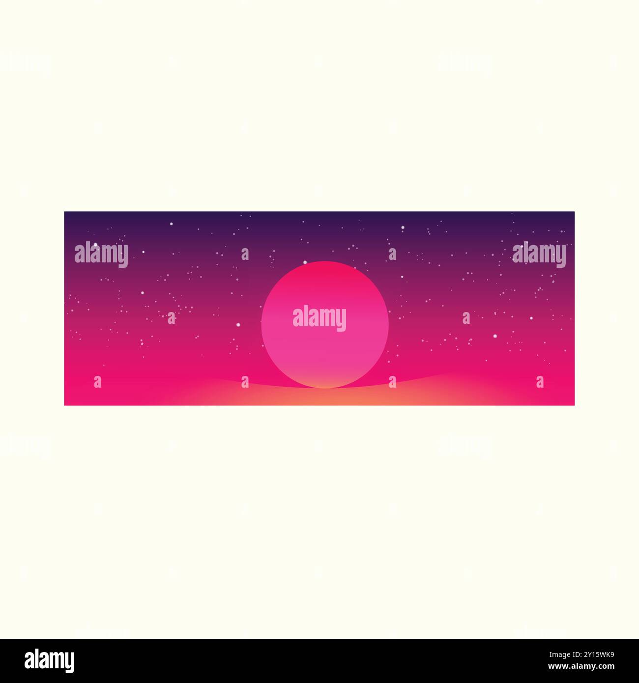 Vector Sunset Banner Background Design Stock Vector Image & Art - Alamy