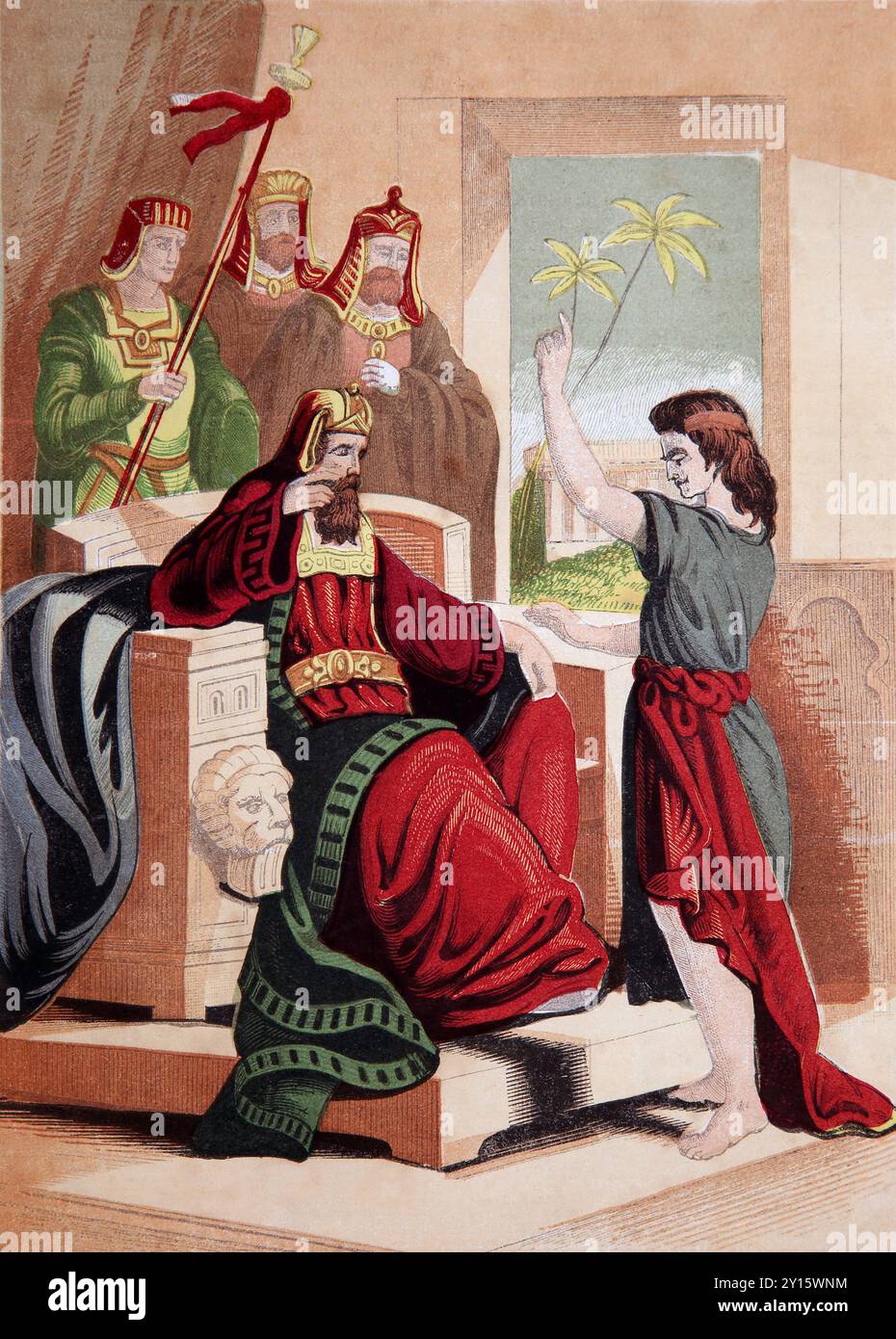 Illustration of Joseph Interpreting the Pharoah's Dreams (Genesis) from ...