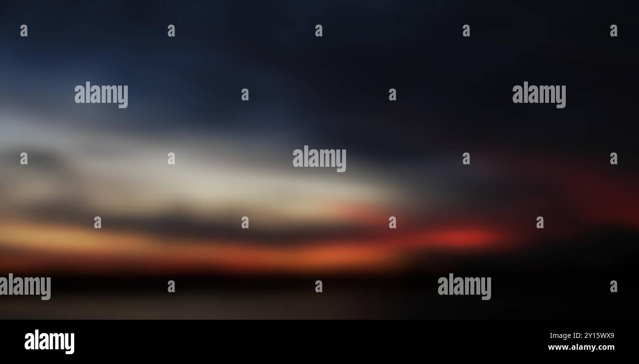 Colorful Abstract Blurry Image - Cloudy Sky in the Dusk, Night Closing ...