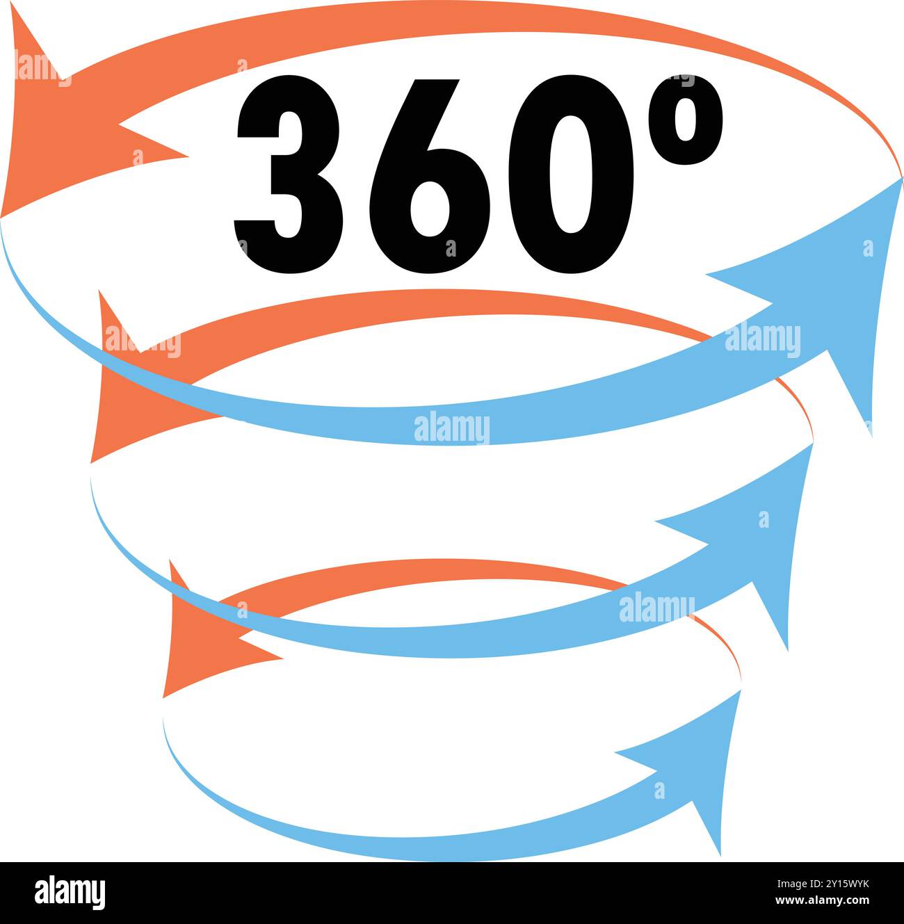 Four rotating arrows forming a circular movement and showing the ...