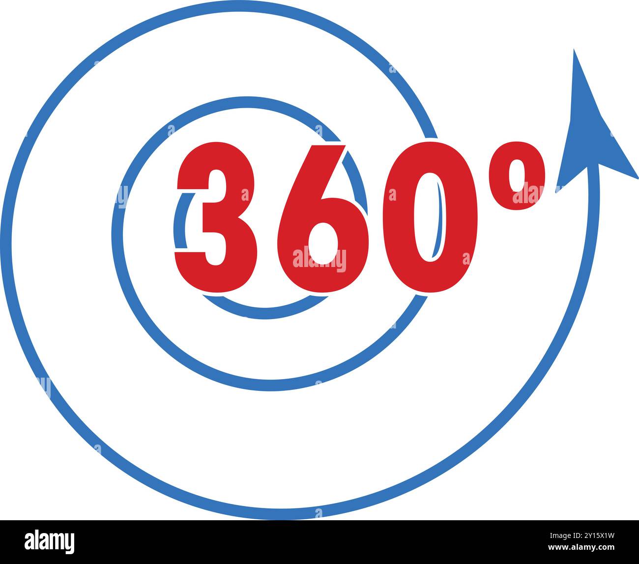 Blue arrow pointing to the right is rotating around a circle to ...