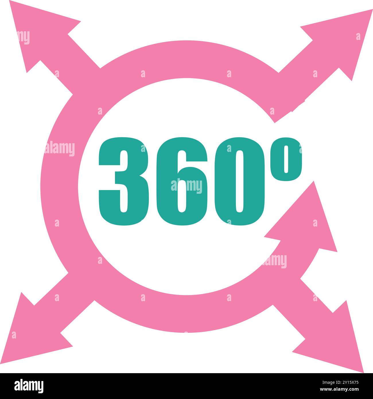 Four pink arrows rotating around a circle and pointing at each ...