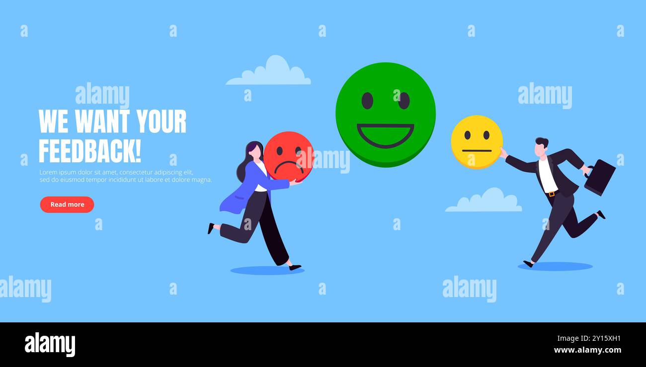 Employee wellbeing and positive emotions attitude business concept ...