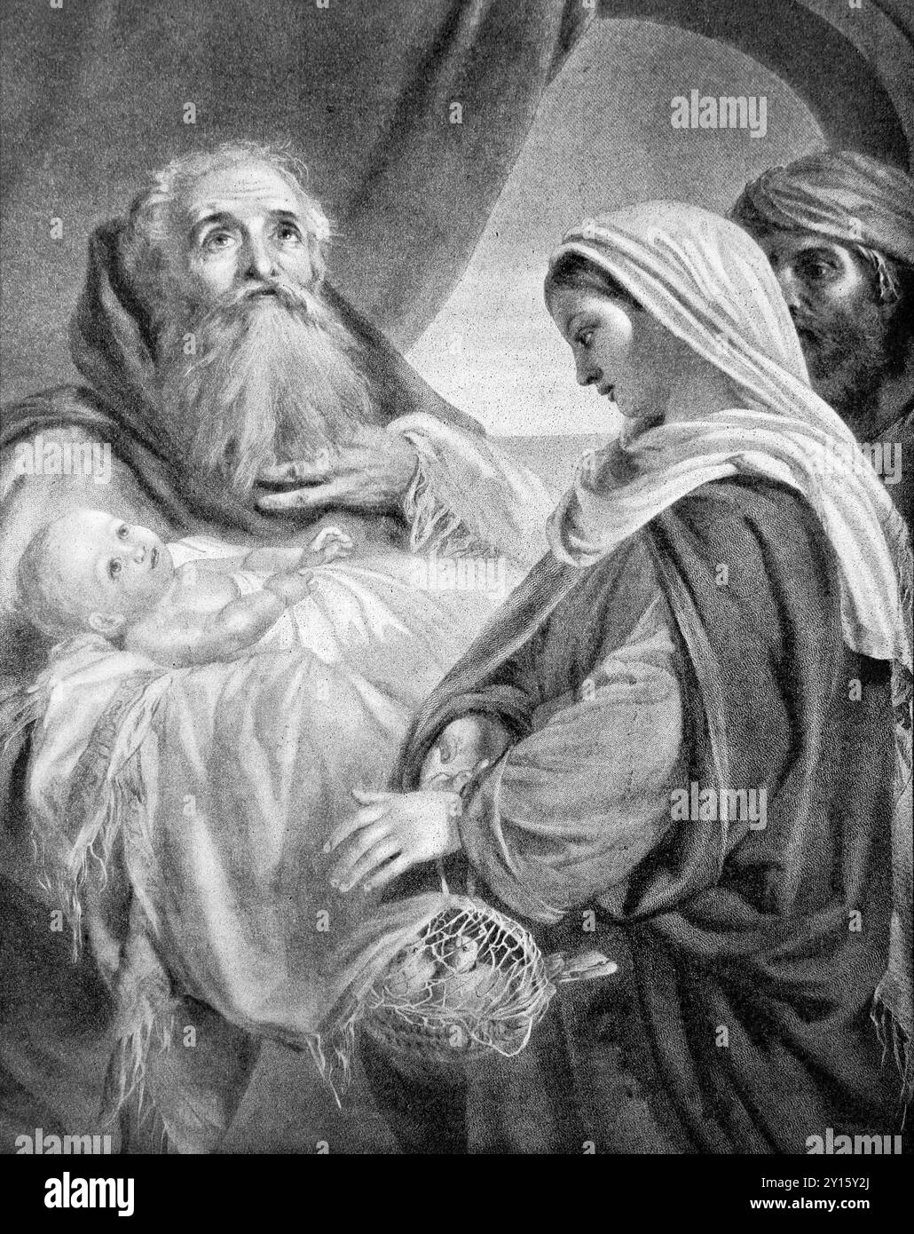 Illustration of The Presentation of the Baby Jesus at The Temple of ...